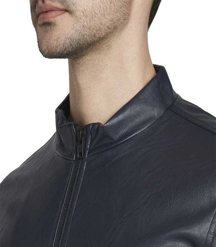 PARX Full Sleeve Textured Men Leather Jacket - curveglamstore.com